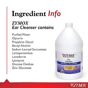 Zymox Ear Cleanser Solution for Dogs and Cats, 1 Gallon