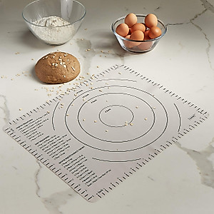 husMait Silicone Rolling Mat - Premium Kitchen Pastry Mat for Rolling and Baking Prep - Great for Making Dough, Pastries, Pizza and Pie