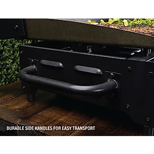 22 inch Blackstone Griddle with Hood and Side Burner, Tabletop Flat Top Grill Propane Portable Gas Grill for Outdoor BBQ Grill with Blackstone Accessories, Seasoning, and Gloves & Cloth