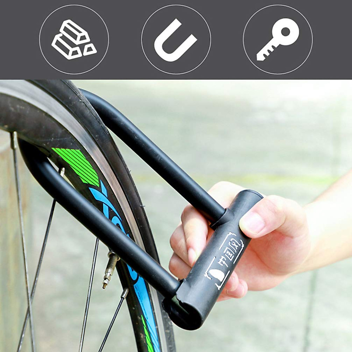 U-lock Bike Lock Shackle Bike u Lock Bike u Shackle U Lock for Bike Road Bike Lock Bike Key Lock Mountain Bike Lock Bike Secure Lock