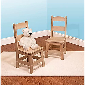 Melissa & Doug Wooden Chairs, Set of 2 - Blonde Furniture for Playroom - Kids Wooden Chairs, Children's Wooden Playroom Furniture