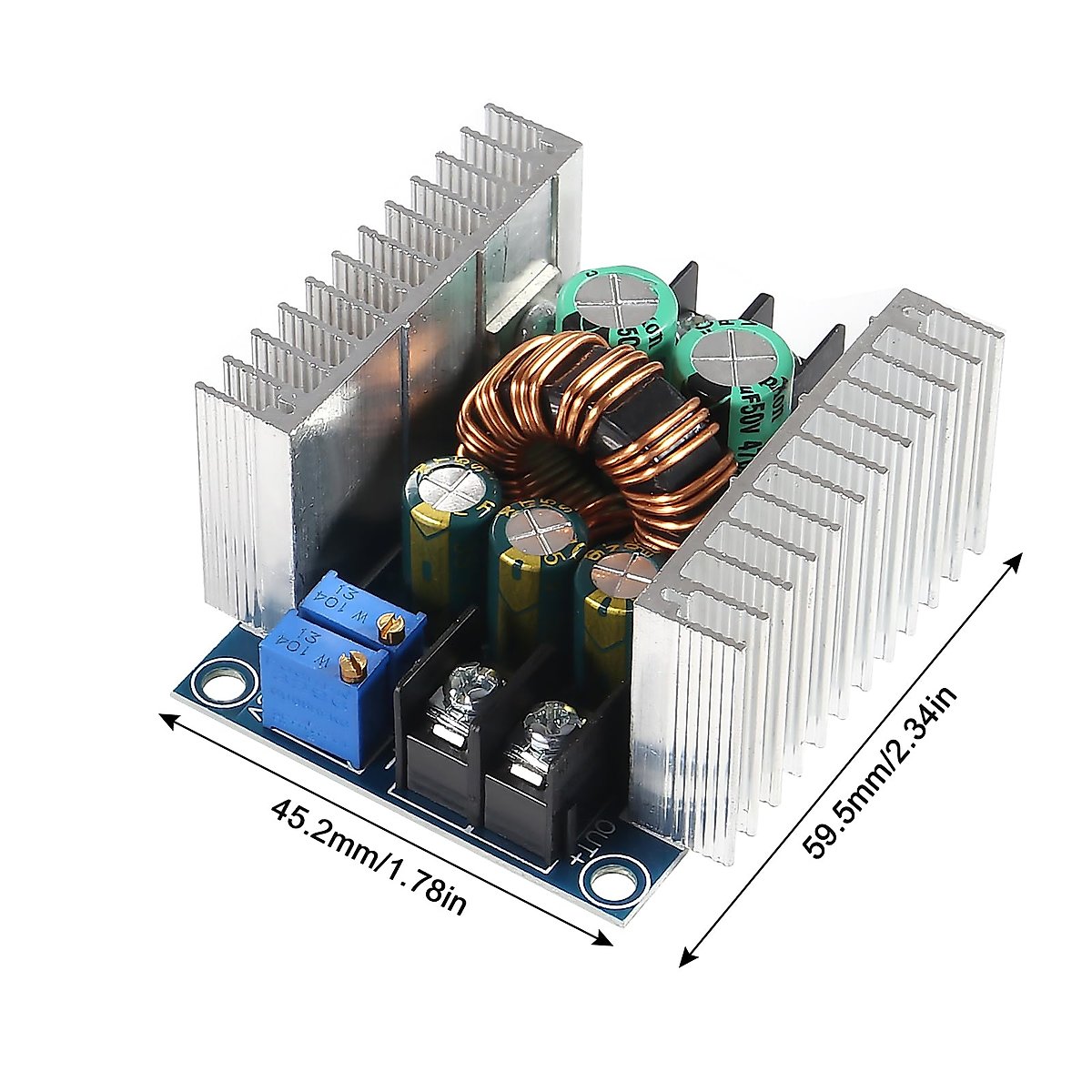 XIITIA 4pcs 20A 300W CC CV Step Down Module Adjustable DC 6-40V to 1.2-36V Voltage Regulator Buck Converter Constant Current Power Module Charging LED Drive with Short Circuit Protection
