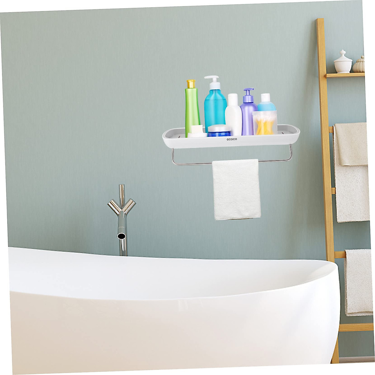 Yardenfun 1pc Bathroom Shelf Stainless Steel Towel Rail Kitchen Storage Baskets Bathroom Shower Bathroom Towel Racks Wall Towel Holder Wall Mounted Sundries Organizer Bracket Hanging