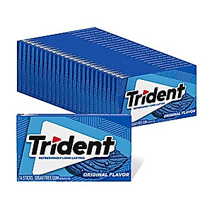 Trident Original Flavor Sugar Free Gum, 14 Pieces (Pack of 24) (336 Total Pieces)