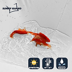 SUNNY GUARD Waterproof Sun Shade Sail 10' x 13' White Rectangle UV Block Sunshade for Backyard Yard Deck Patio Garden Outdoor Activities and Facility