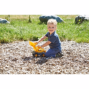 LENA® Eco Active Bulldozer Toy for Kids, Easy Grab Handle and Flip Open Cab, Super Sturdy Construction for Real Action (Digging In The Dirt Or Sandbox)