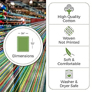 Pure Country Weavers Mud Cloth Blanket - African Style - African Cultural Gift Tapestry Throw Woven from Cotton - Made in The USA (72x54)