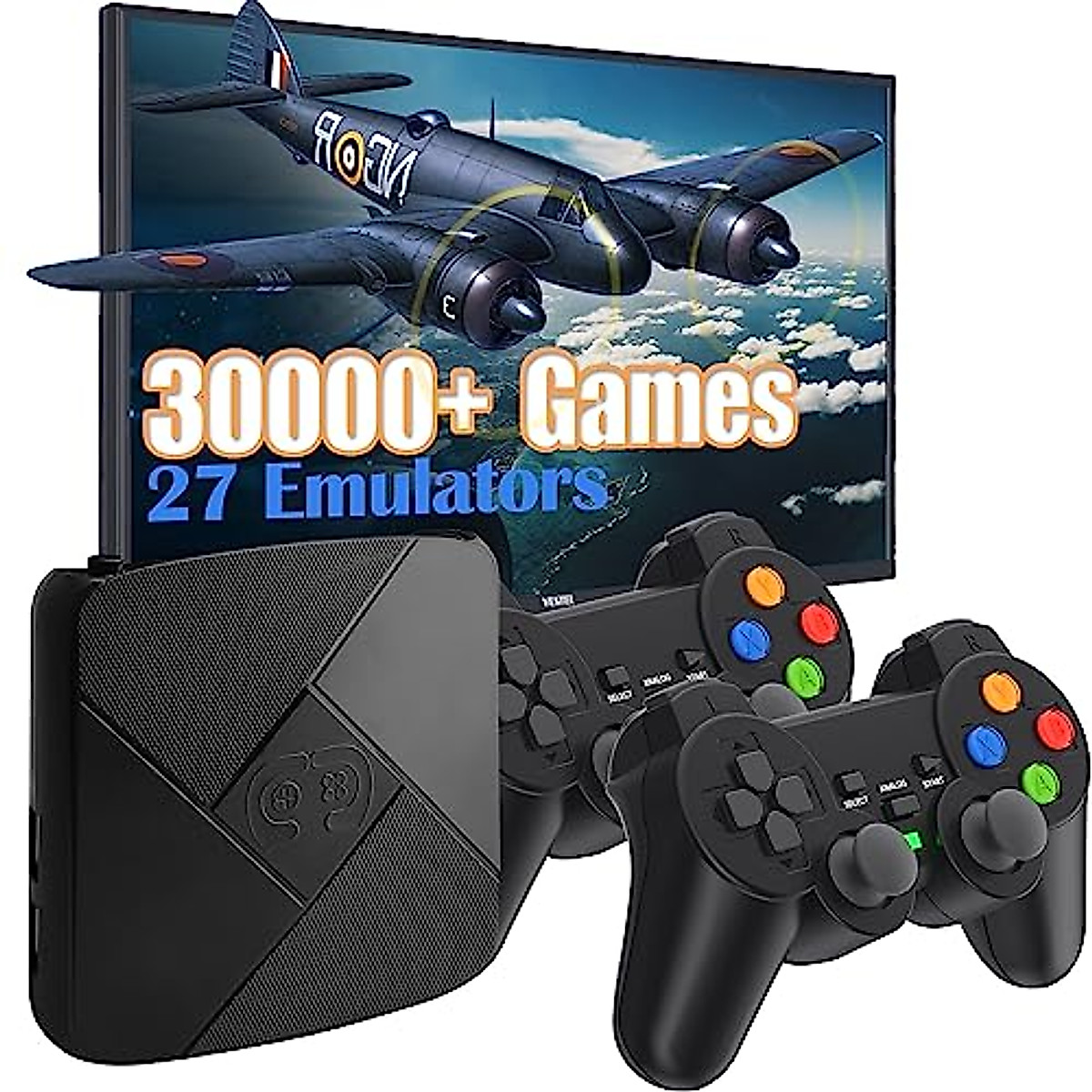 Fadist Retro Game Console, Super Game Box, Built in 30000+ 2D/3D Classic Games, 4K HD Output, Plug and Play Game Console, Ideal Gift for Kids, Adult, Friend, Lover