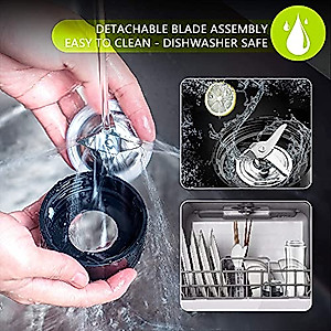 Bear Personal Blender for Shakes and Smoothies with 300W Small Single Serve Portable Countertop Blender, 20.3oz Tritan BPA Free Travel Blender Bottles,Black (Black B)