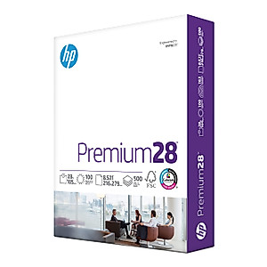 HP Printer Paper | 8.5 x 11 Paper | Premium 28 lb | 1 Ream - 500 Sheets | 100 Bright | Made in USA - FSC Certified | 205200R