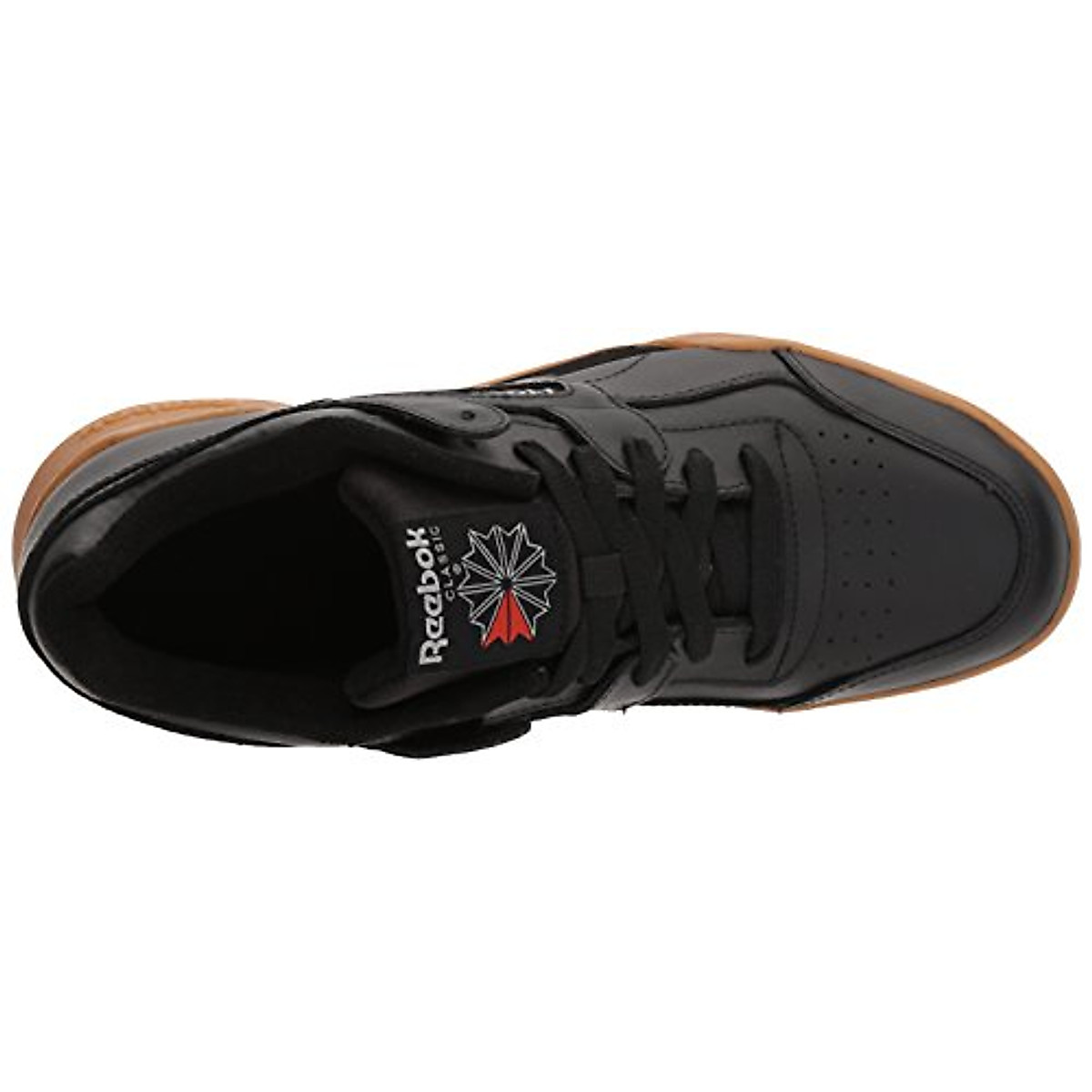 Reebok Men Workout Plus Sneaker, Black/Carbon/Classic red, 10.5
