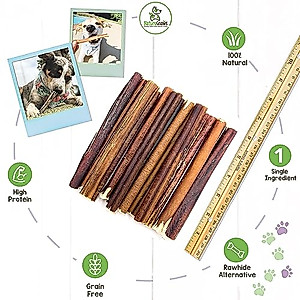 Nature Gnaws Mixed Bully Sticks for Small Dogs - Premium Natural Tasty Beef Bones - Simple Long Lasting Dog Chew Treats - Rawhide Free - 6 Inch