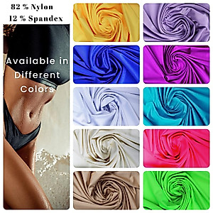 Generic 2-Yard Nylon Spandex Fabric for Activewear|4 Way Stretch Fabric | Nylon Fabric by The Yard |Dancewear Fabric| Yoga Fabric| Tricot Fabric for Sportswear Royal Blue