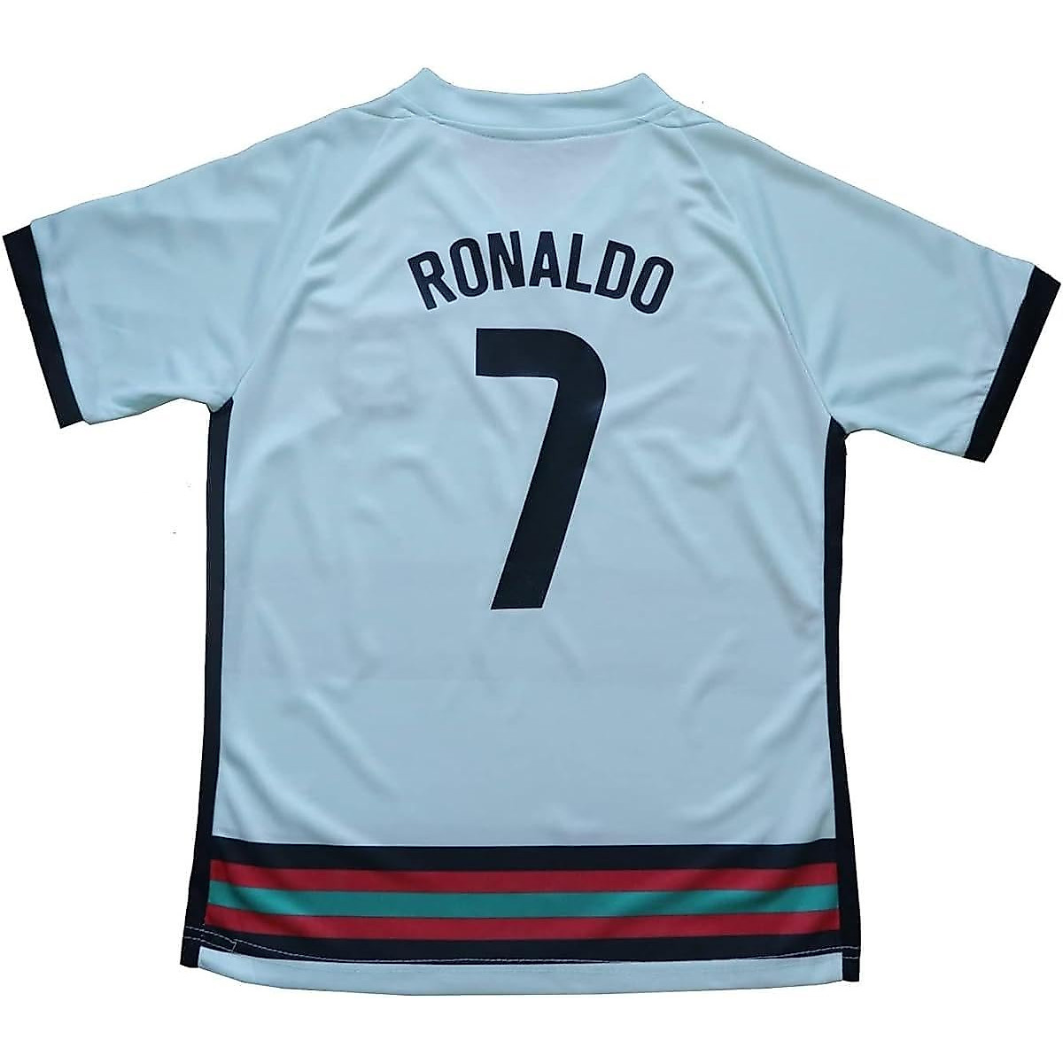 FPF #7 Ronaldo Kids Football Soccer Jersey/Shorts/Socks Kit Youth Sizes (Ronaldo Green, 24 (6-7 Years))