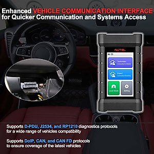 Autel MaxiFlash XLink 2024 Expert-Driven Remote Diagnostic Tool, J2534 Pass-Thru Programmer, Enhanced VCI, Supports DoIP/CAN/CAN FD/D-PDU/J2534/RP1210, Work with PC/Autel MS909 MS919 Ultra/Smart Phone