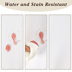 White Tablecloth 2pcs 60x102, Waterproof Table Cloth for 6 Feet Rectangle Tables, Wrinkle Resistant Washable Decorative Fabric Table Cover for Dining Table, Party and Outdoor Use