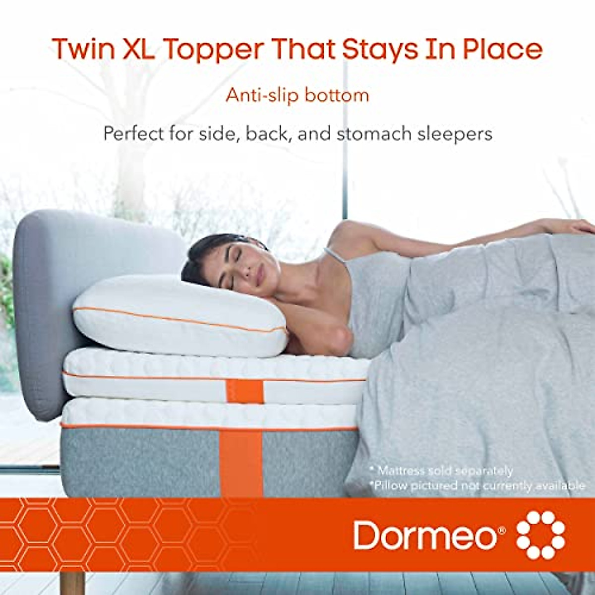 Dormeo Twin XL Mattress Bed Toppers and Twin XL Premium Mattress Protector - Waterproof Mattress Protector with Cooling Technology