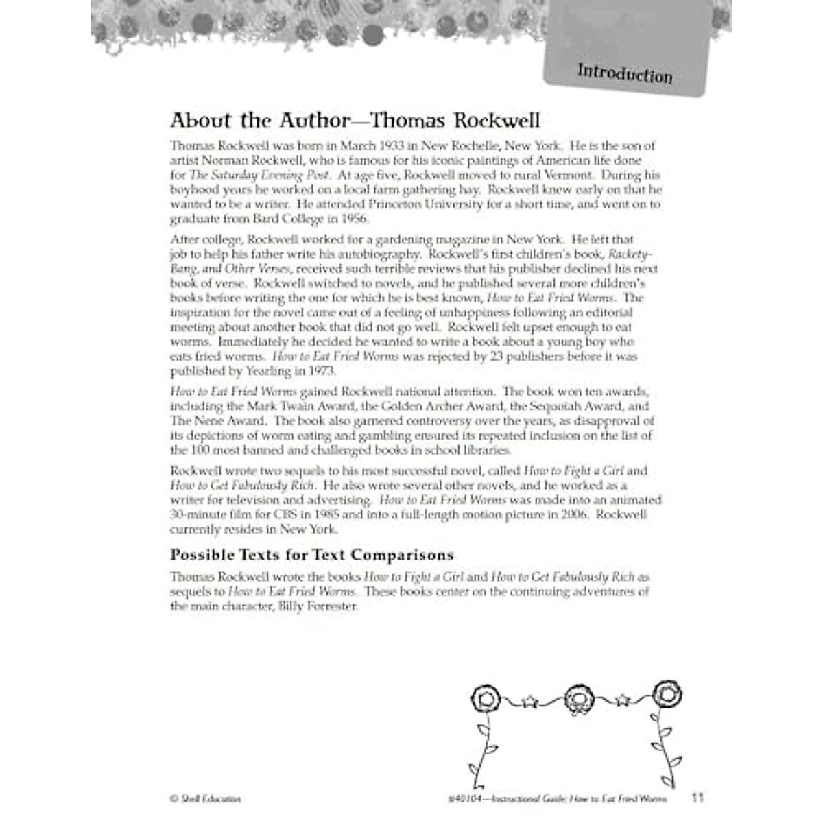 How to Eat Fried Worms: An Instructional Guide for Literature - Novel Study Guide for Elementary School Literature with Close Reading and Writing Activities (Great Works Classroom Resource)