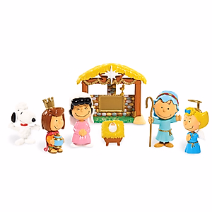 Peanuts Christmas Nativity Figure Set, 8-inch Collectible Figures, Decorations and Toys, Kids Toys for Ages 3 Up by Just Play