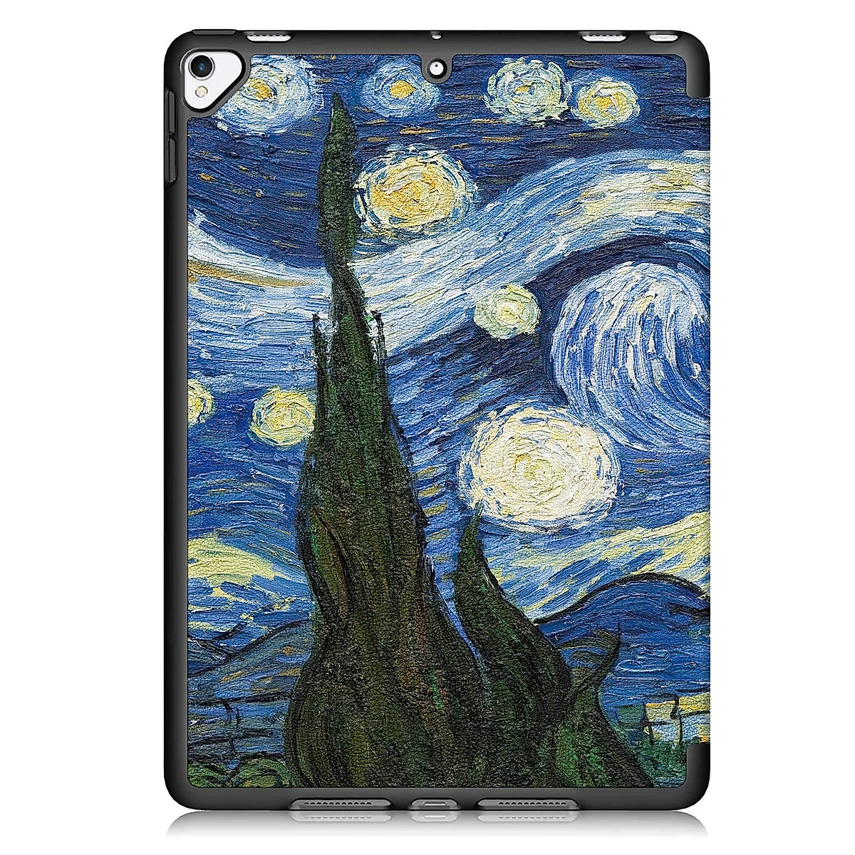 UUcovers for Apple iPad 10.2" (9th/8th/7th Generation) Case 2021/2020/2019, Smart Cover with Pencil Holder [Auto Wake/Sleep] PU Leather Stand Folio Tri-fold Shockproof Shell, Van Gogh Starry Night