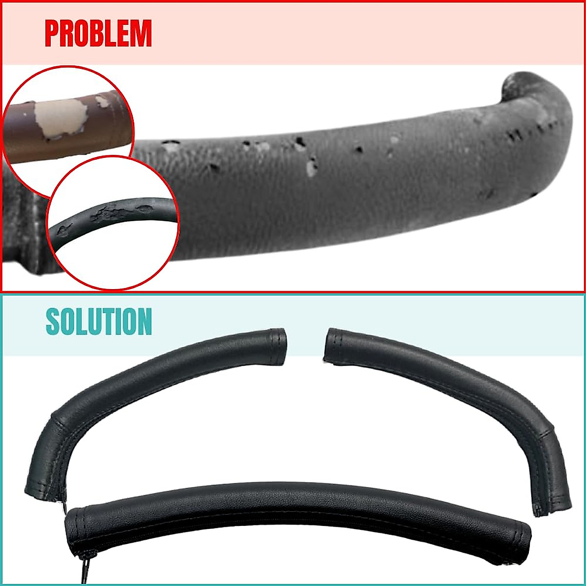 Fake Leather Fitted Cover Pack for Bugaboo Cameleon 3 (Does not Replace The Foam)