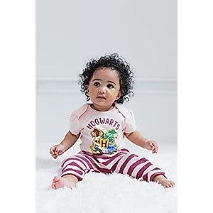 Harry Potter Hedwig Owl Hogwarts Baby Girls 3 Piece Outfit Set: Hoodie Pants Bodysuit White 3-6 Months