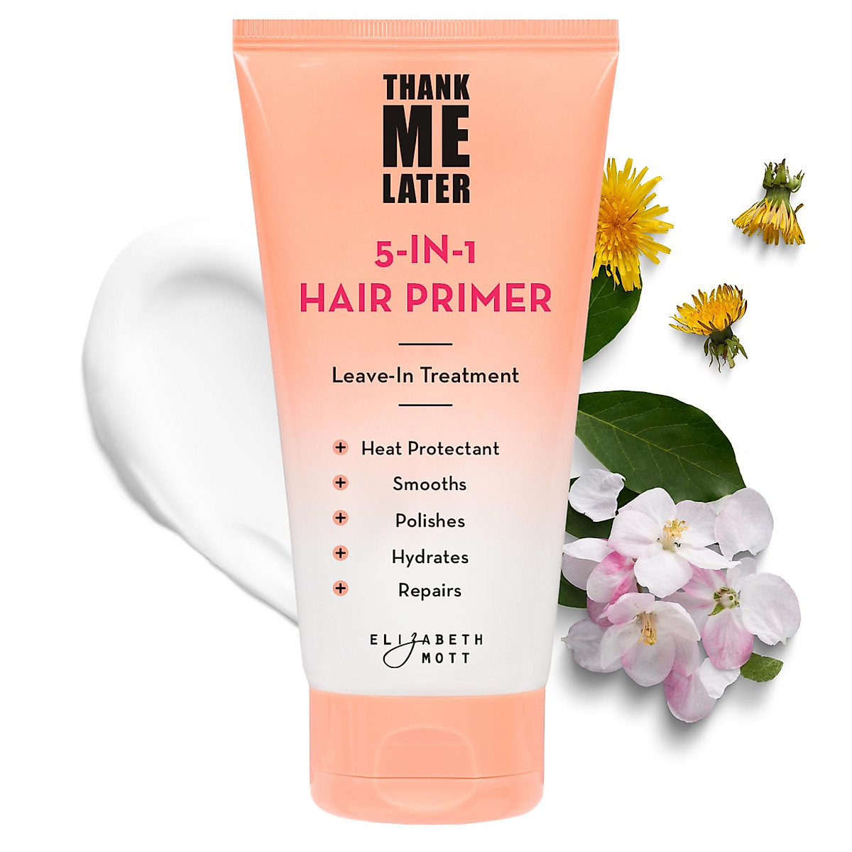 Elizabeth Mott Thank Me Later 5-in-1 Hair Primer - Leave-In Treatment for Conditioning, Strengthening & Heat Protection - Anti-Frizz, Hydrating, Shine-Boosting Formula - Vegan & Cruelty-Free, 150 mL