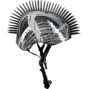 Krash unisex teen Mohawk Bike Helmet, Moto Grey, Youth Boys US