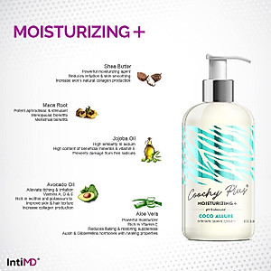 IntiMD Coochy Plus HydroLock Moisturizing + 3-Steps Kit Intimate Shave Gift Set: Nouria Pre-Shave Elixir Oil + Coochy Plus Shave Cream Coco Allure + Coochy Plus After Shave Protection Mist