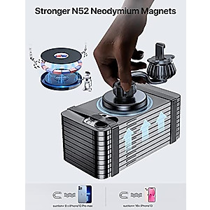 Ciencimy Compatible for MagSafe Car Mount [Strongest Magnet] Magnetic Phone Holder for Car [360° Adjustable] Air Vent Magnetic Phone Mount Fit for MagSafe iPhone 14 13 12 Pro Max Plus Mini