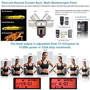 Godox V860II-N V860II Flash for Nikon, 2.4G TTL GN60 1/8000S HSS Nikon Speedlite, Rechargable Li-ion Battery, 650 Full Power Flashes, External Flash Compatible for Nikon Cameras