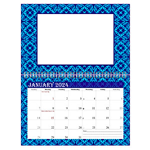 2024 Photo Frame Wall Spiral-bound Calendar (Add Your Own Photos) - 12 Months Desktop/Wall Calendar/Planner - (Edition #07)