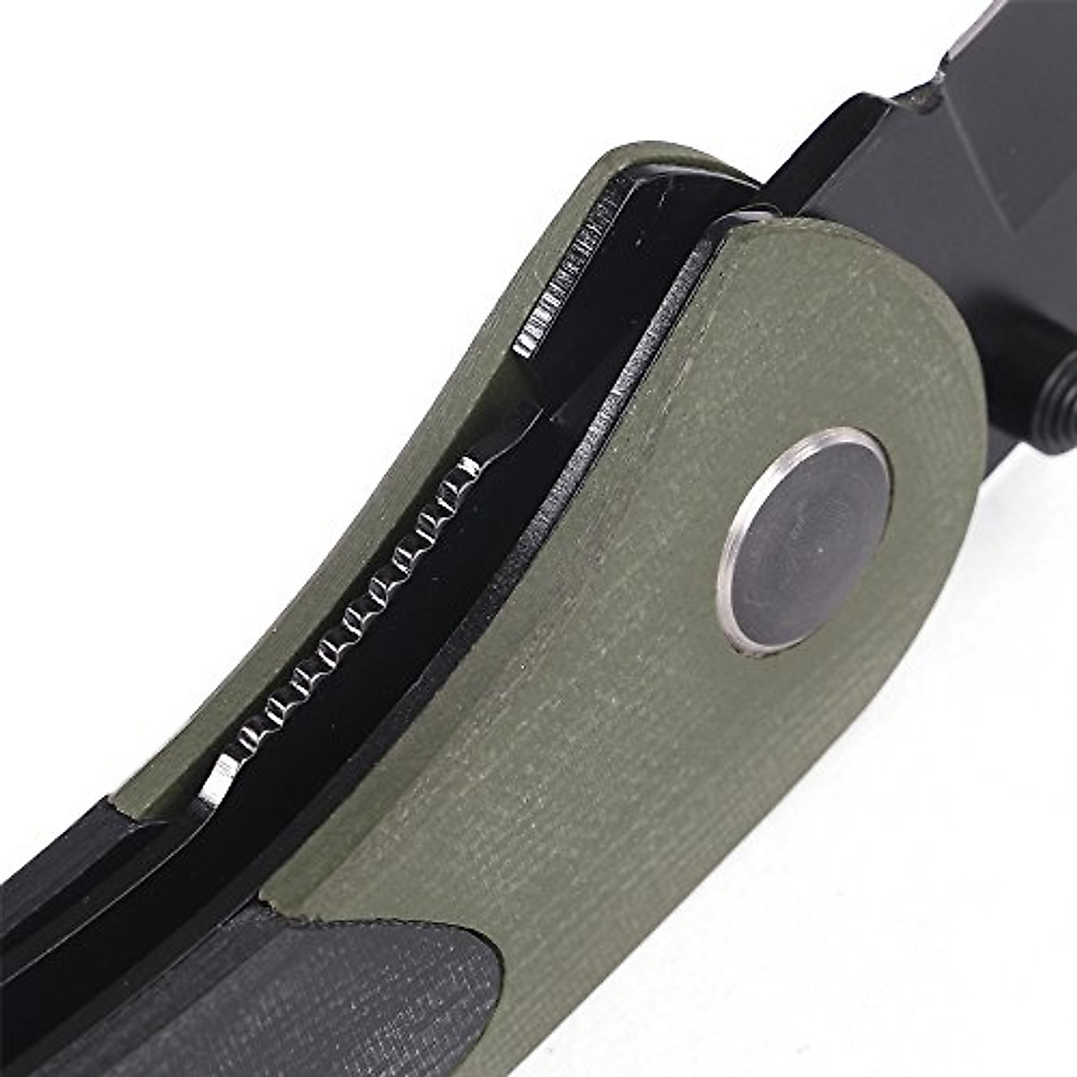 COOL HAND 6001GB-BS 3'' 440SS Steel Blade G10 Handle Liner Lock Pocket Knife, Black