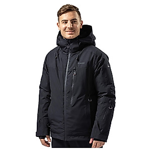 fit space Snow Ski Jacket for Men Windproof Waterproof Breathable Insulated Snowboard Coat(Charcoal,S)
