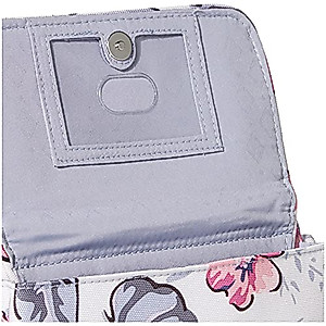 Vera Bradley Women's Recycled Lighten Up Reactive Compact Crossbody Purse With RFID Protection, Hummingbird Blooms, One Size