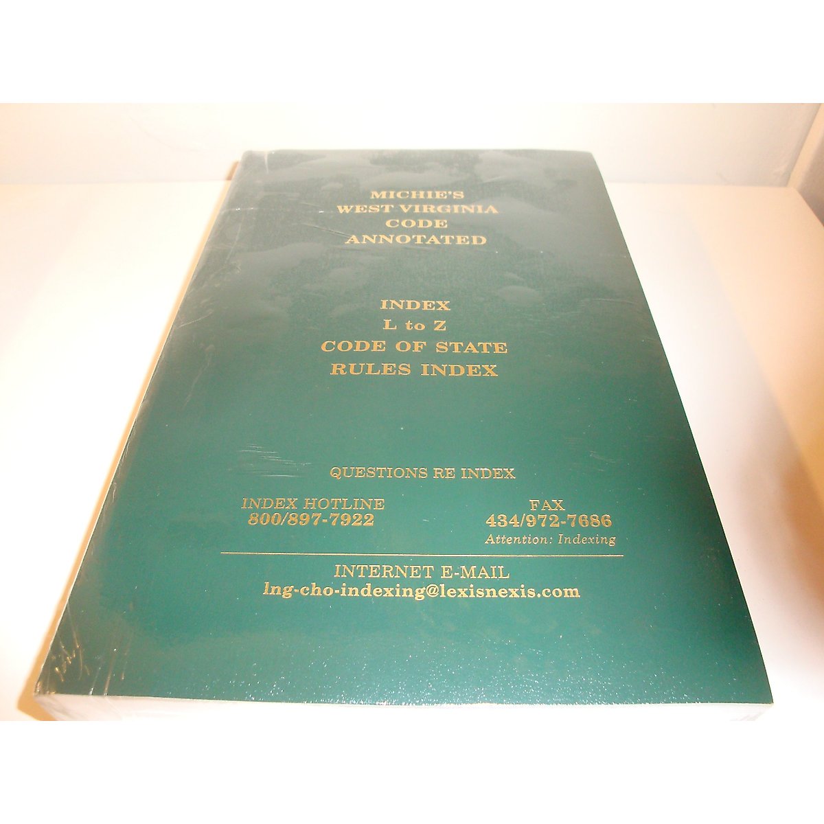 Michie's West Virginia Code Annotated Index, A to K & L to Z-Code of State Rules Index (Two Volumes Set, Index A to K (Volume 18) and Index L to Z-Code of State Rules Index (Volume 19))