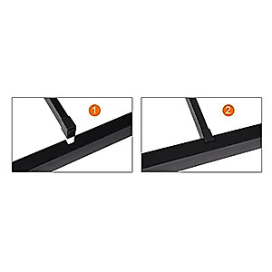 FurnitureR Bed Frame No Box Spring Needed Twin Size Bed Frames for Teens/Adults, Modern Simple Style Platform Mattress Foundation Upgraded Metal Bed with Storage/Headboard/Footbaord, Black