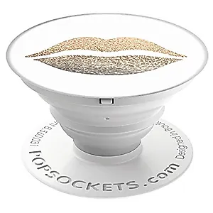 PopSockets: Collapsible Grip & Stand for Phones and Tablets - Gold Lips