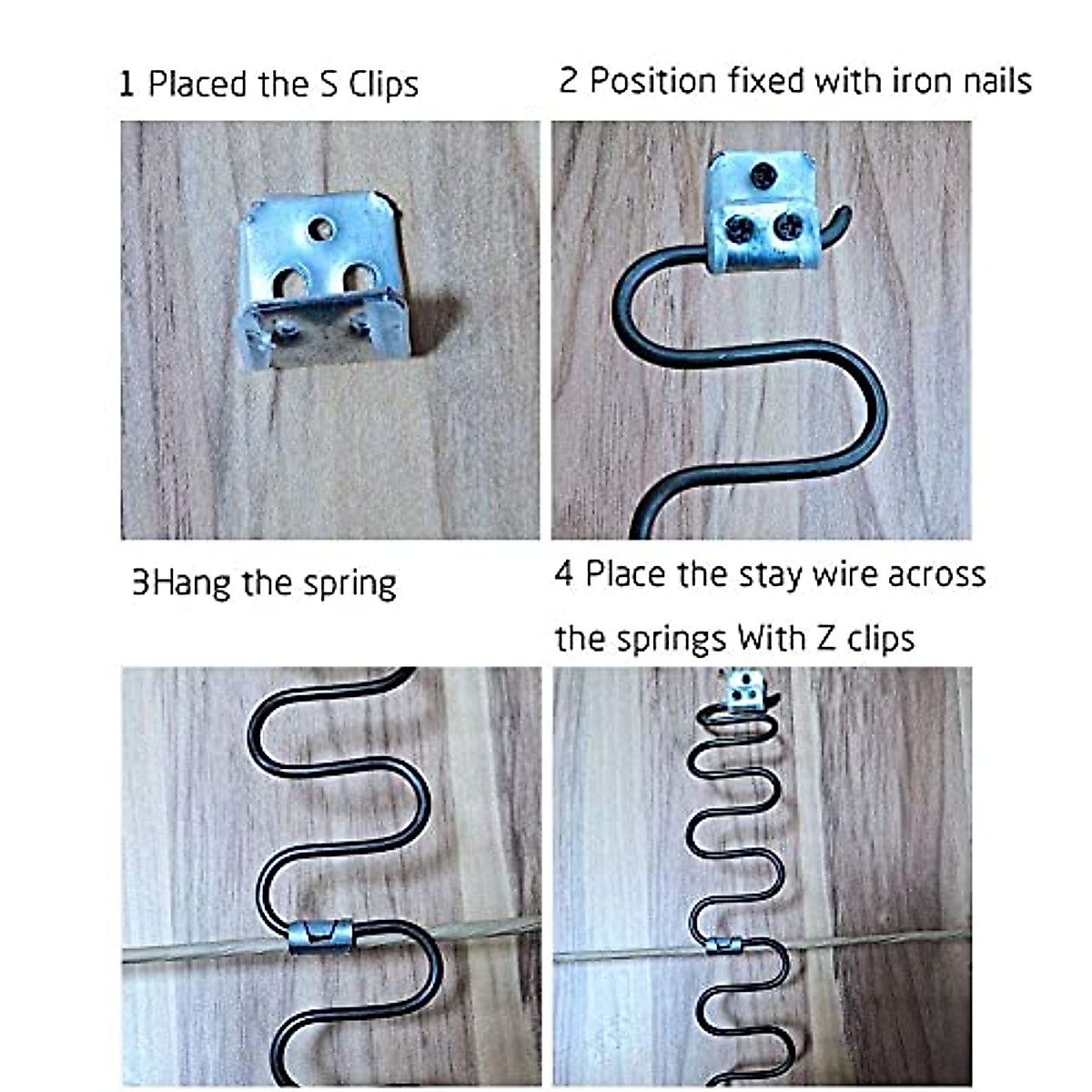 YLM1991 Upholstery Stay Wire for Sofa Furniture Springs, 9 Gauge with 40 Clips (10M/32ft)