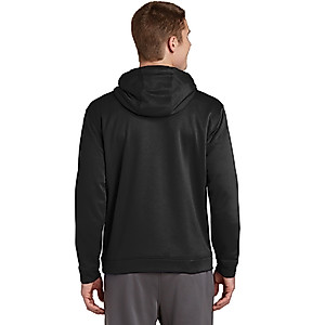 SPORT-TEK Sport-Wick Fleece Hooded Pullover F244, Black, X-Large