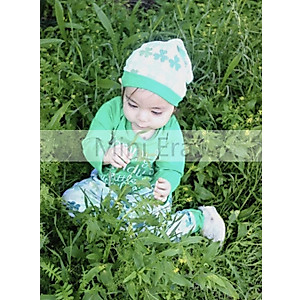 bakjuno Baby Boys Girls Cute ST Patrick's Day Outfit Clover Pants with Hat(0-3 Months) Green