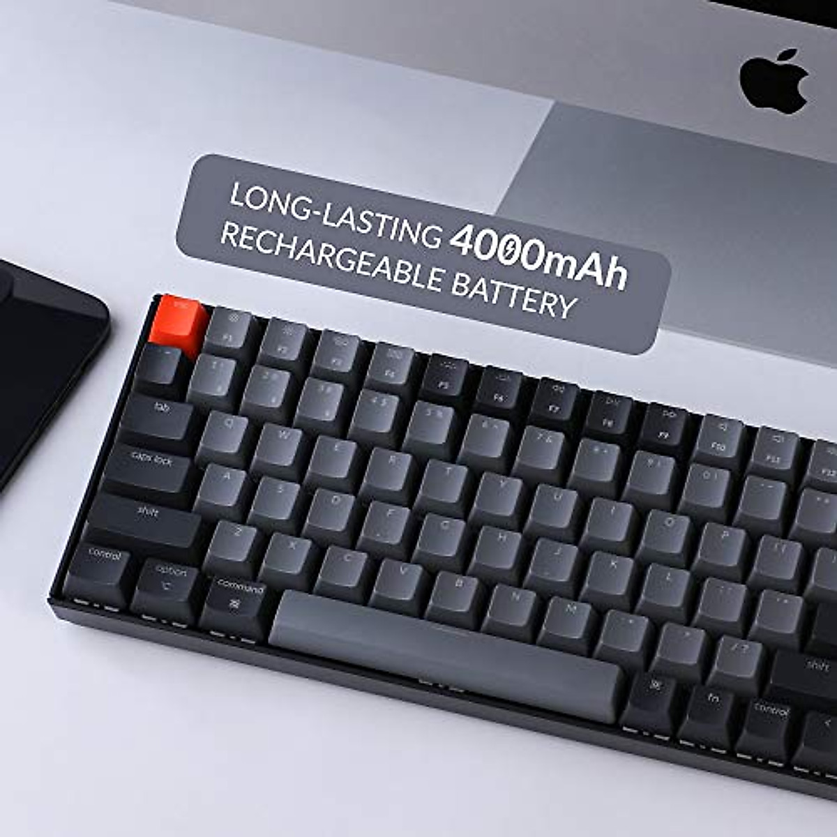 Keychron K4 96% Layout 100 Keys Wireless Bluetooth 5.1/Wired USB Mechanical Gaming Keyboard with Gateron G Pro Blue Switch RGB Backlight N-Key Rollover for Mac Windows PC-Version 2