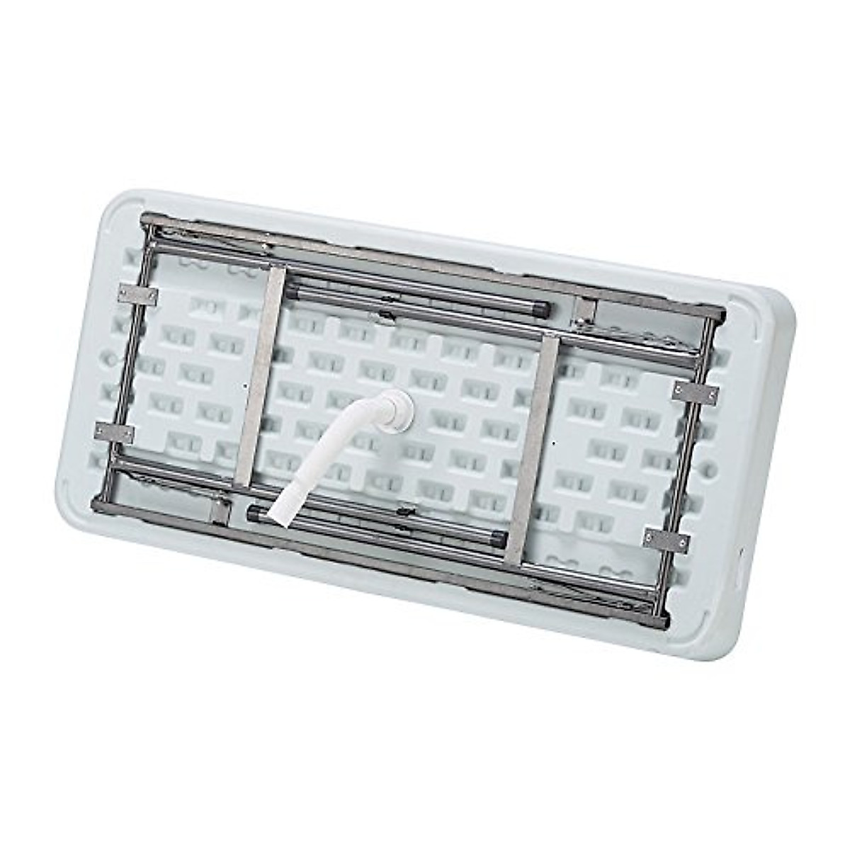 Modern Home 4' Portable Folding Party Ice Bin Table with Skirt - Black