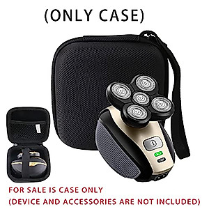JINMEI Hard EVA Carrying Case Compatible with for Skull Shaver Electric Pitbull Pro Razor, Hard Travel Rotary Men Head Shavers Beard Trimmer Travel Storage Case.