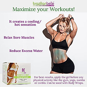 Cellulite Cream Cold Gel with Caffeine and Green Tea Extract - Body Firming and Skin Tightening Gel for Cellulite. Improves Circulation - Quick Absorption- Cryo Gel (1 Jar)