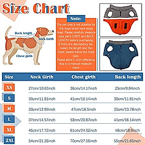 IKIPUKO Dog Winter Jacket, Reflective Dog Warm Coat Windproof Padded Doggie Coat with Pouch Dog Jacket with Harness Hole Puppy Cold Weather Coat for Small Medium Large Dogs(XS)