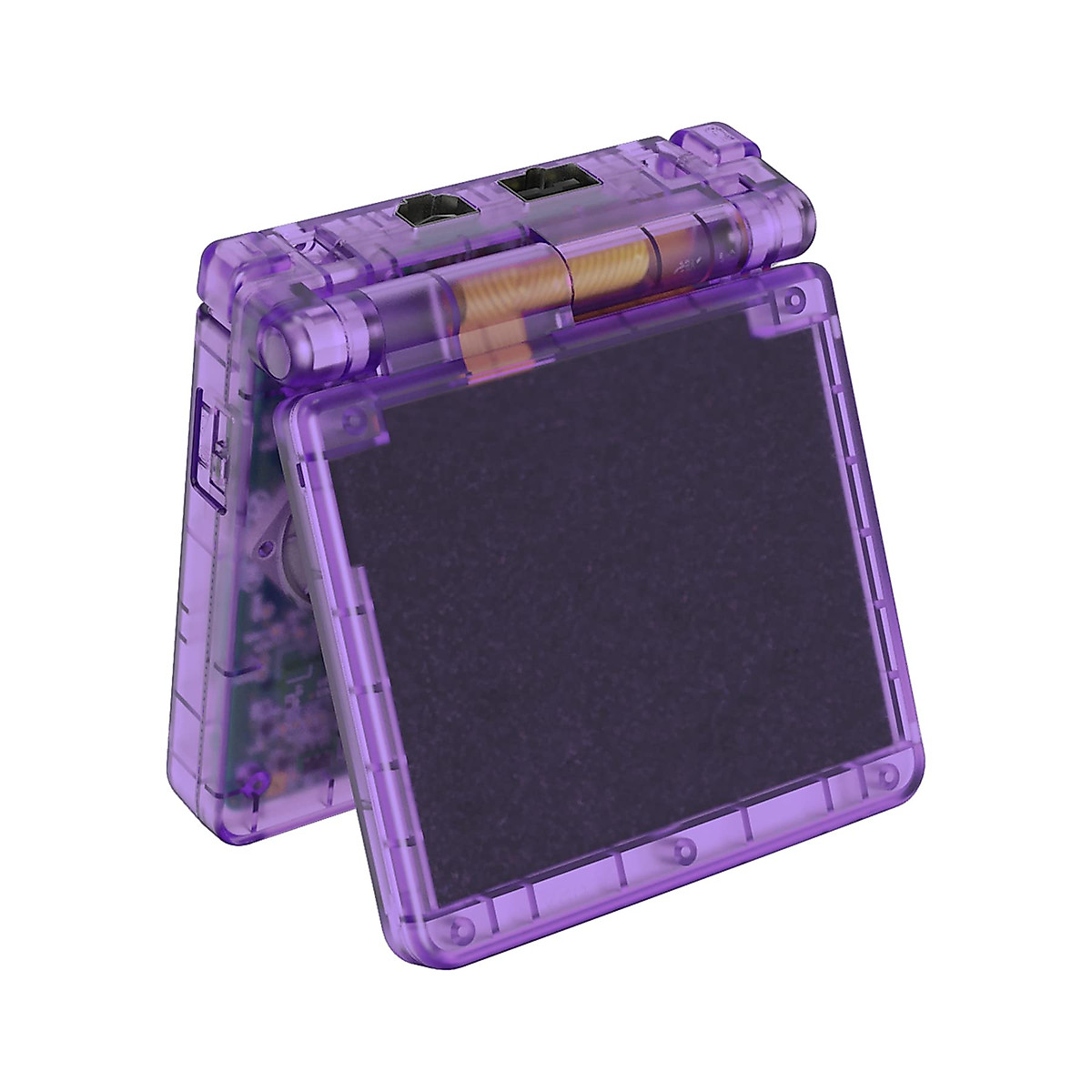IPS Ready Upgraded eXtremeRate Clear Atomic Purple Custom Replacement Housing Shell for Gameboy Advance SP GBA SP – Compatible with Both IPS & Standard LCD – Console & Screen NOT Included