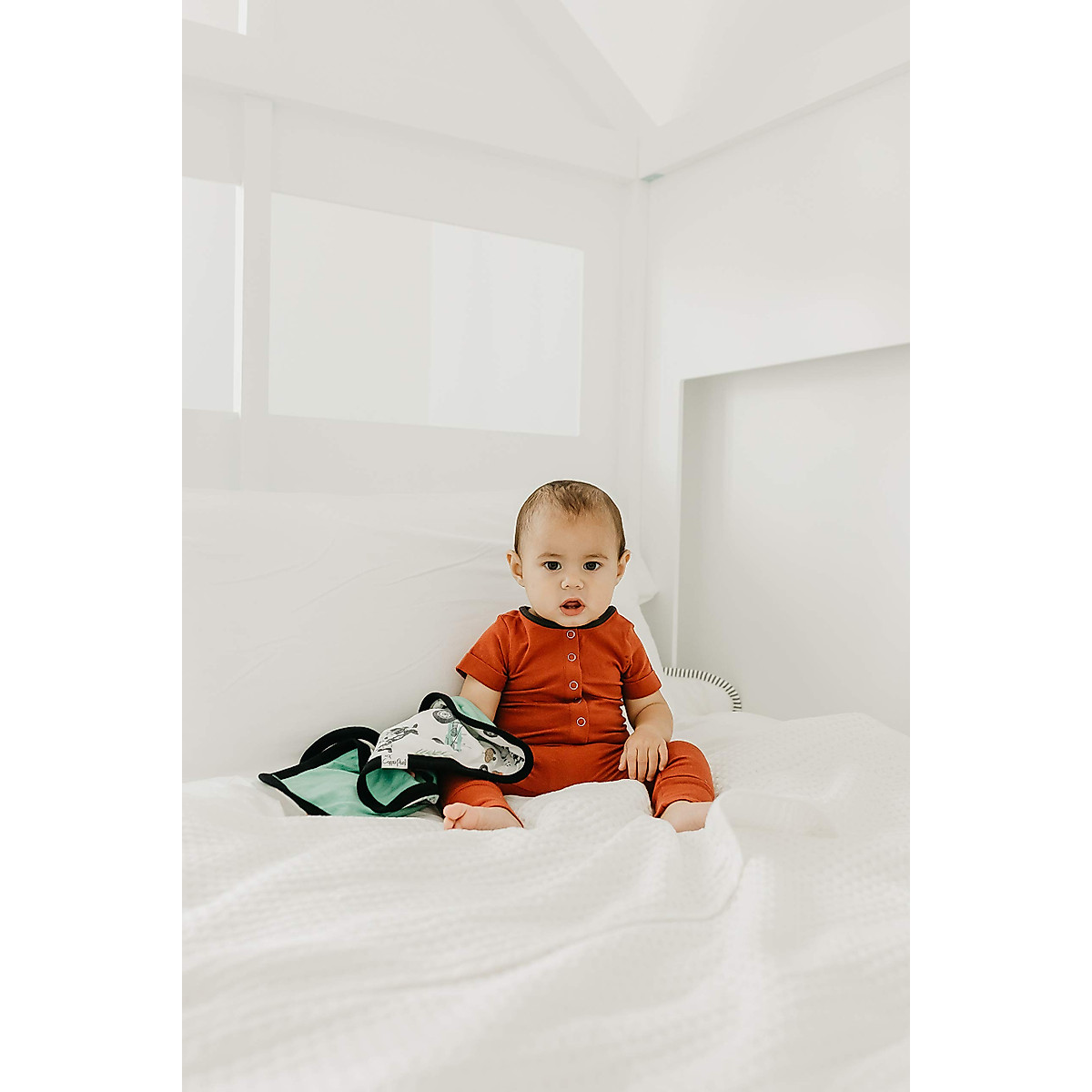 Copper Pearl 3-Layer Knit Security Blanket Set Sized 16" x 16" 2-Pack Jo