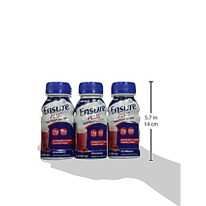 Ensure Plus Nutrition Drink, Strawberry, 8 Ounce,6 Count