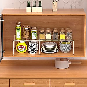 Redrubbit Large (15.7 x 9. 4 Inch) Cabinet Storage Shelf Rack & Redrubbit Expandable Cabinet Storage Shelf Rack